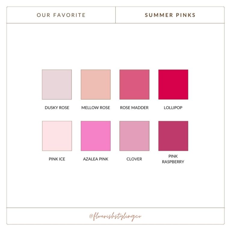 The Best Pinks for Every Season - flourishstyling.co